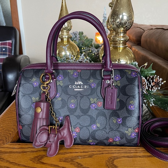 Coach | Bags | Coach Rowan Floral Satchel In Signature Canvas | Poshmark
